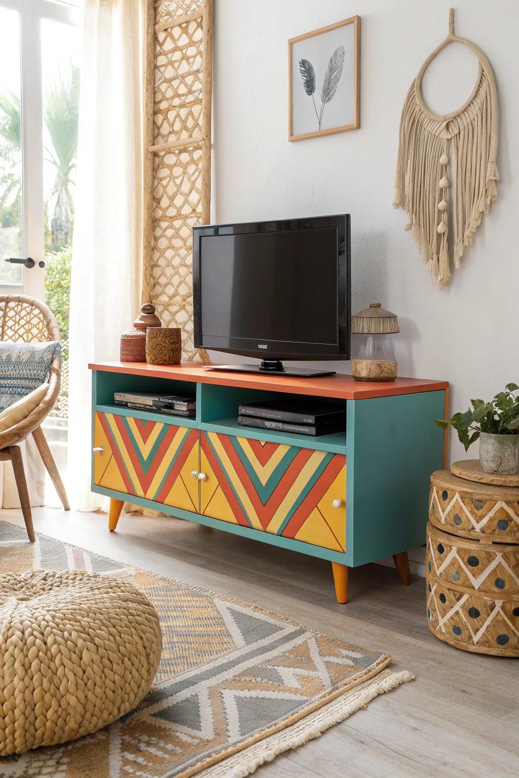 16+ Stylish Boho TV Stand Ideas for Your Home - Oh Loft
