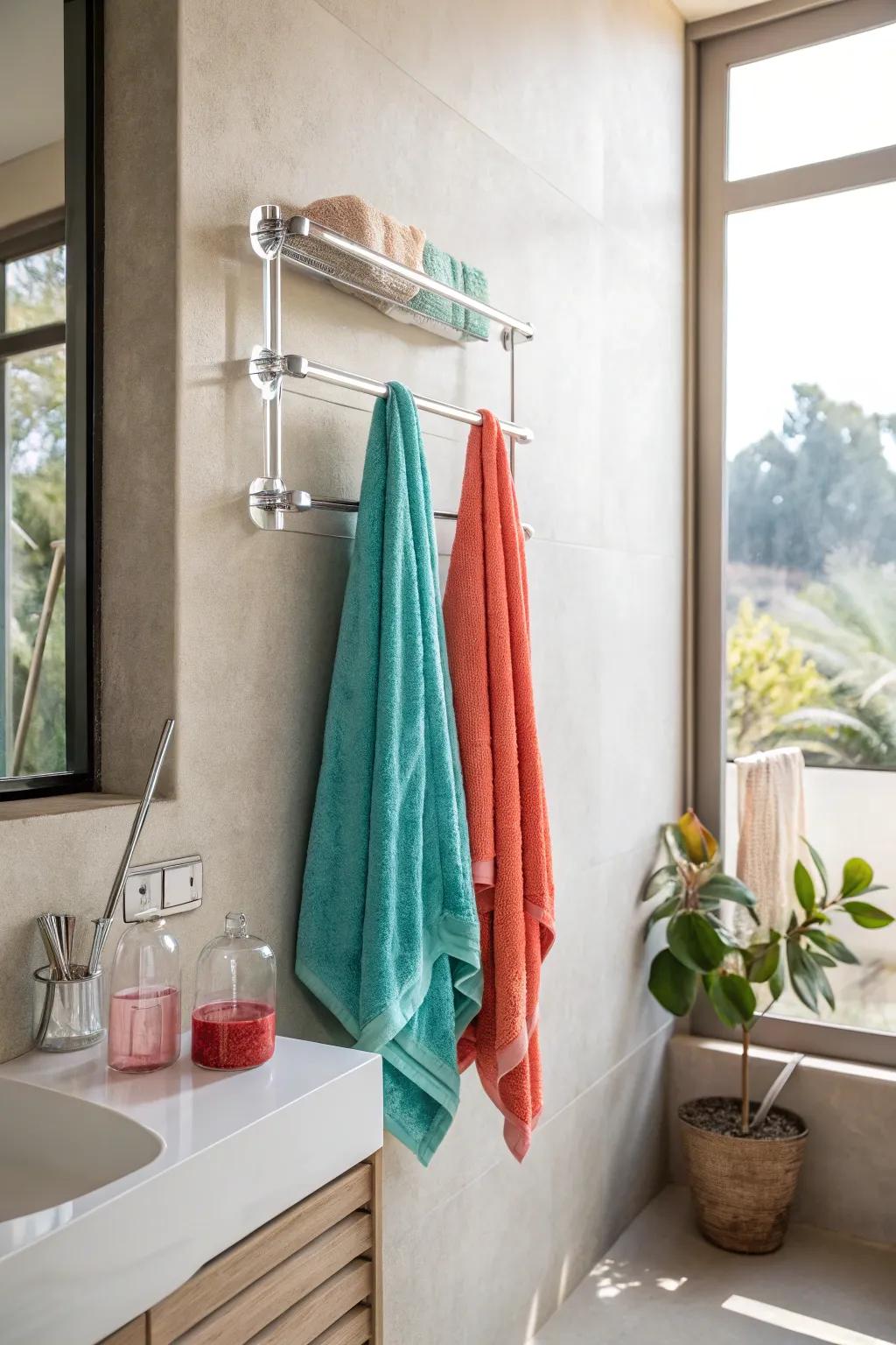 8+ Inspiring Double Towel Rack Ideas - Oh Loft