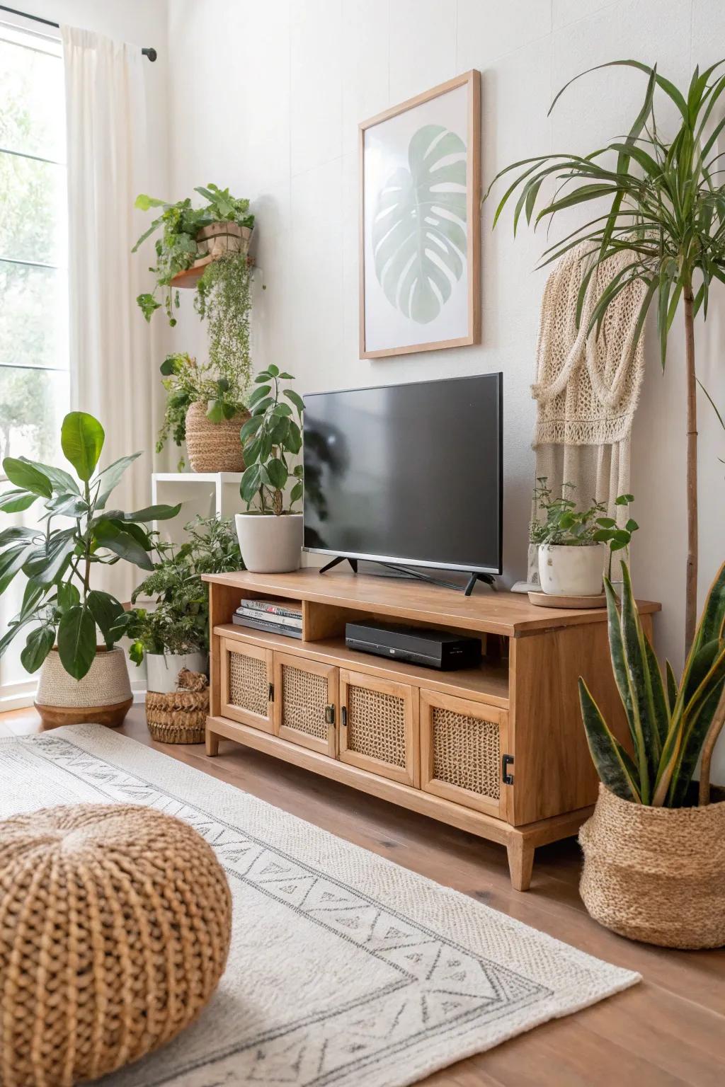 16+ Stylish Boho TV Stand Ideas for Your Home - Oh Loft