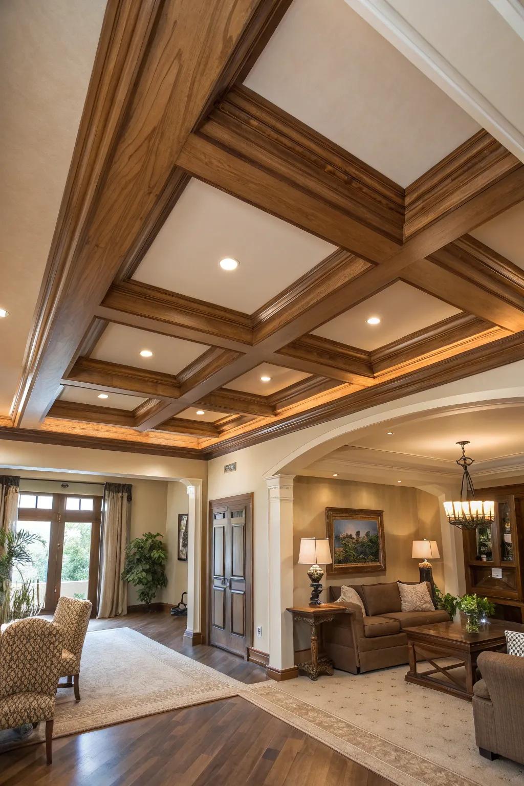 16+ Stylish Modern Coffered Ceiling Ideas - Oh Loft